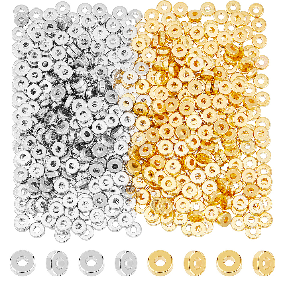 Wholesale DICOSMETIC 1200Pcs Disc Spacer Beads 2 Colors CCB Plastic ...