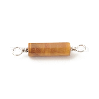 Wholesale Natural Tiger Eye Connector Charms - Pandahall.com