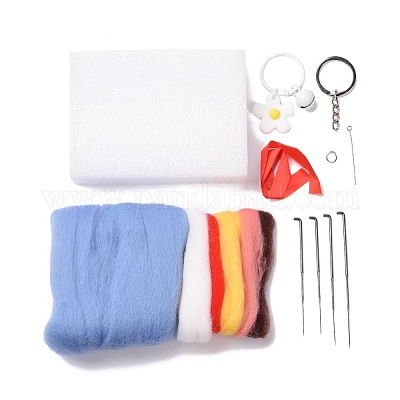 Wholesale Christmas Theme Needle Felting Keychain Kit with Instructions ...