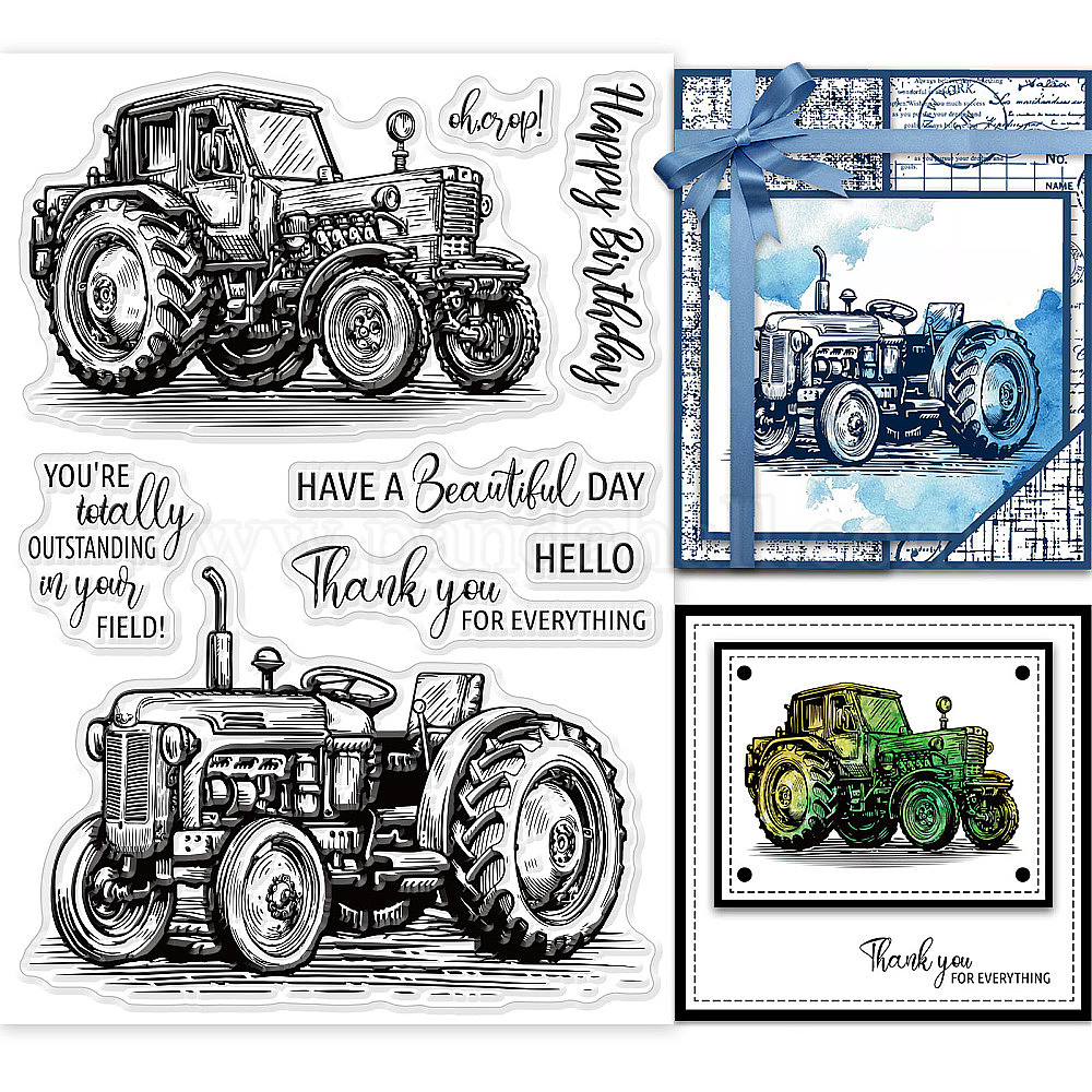 Wholesale GLOBLELAND Vintage Tractor Clear Stamps for DIY Scrapbooking ...