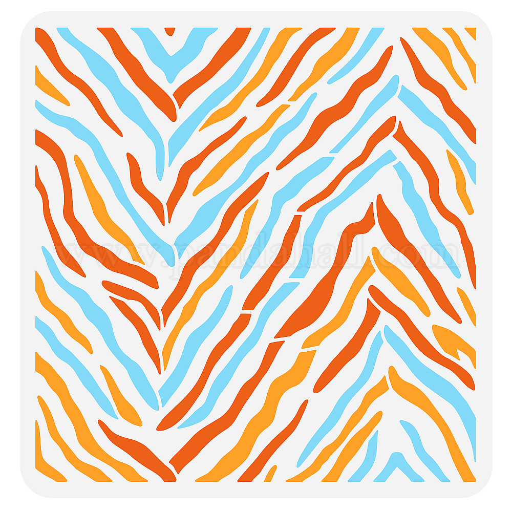 Fingerinspire pochoir à rayures zébrées 11.8x11.8 pouce pochoir de ...