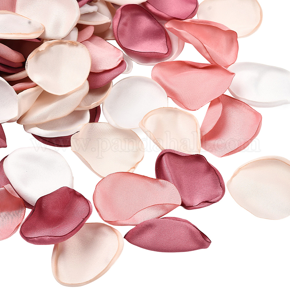 Pétalos de rosa artificiales de poliéster al por mayor para bisuterías ...