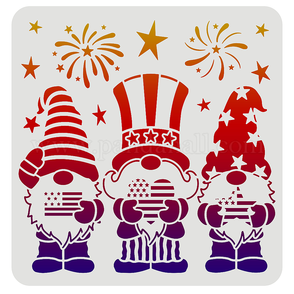 Shop Fingerinspire Happy Independence Day Stencil 30x30cm Happy 4th Of
