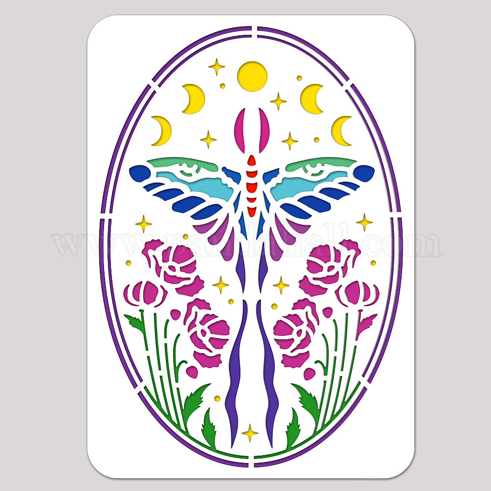 Wholesale NBEADS Moonphases Moth Painting Stencil - Pandahall.com