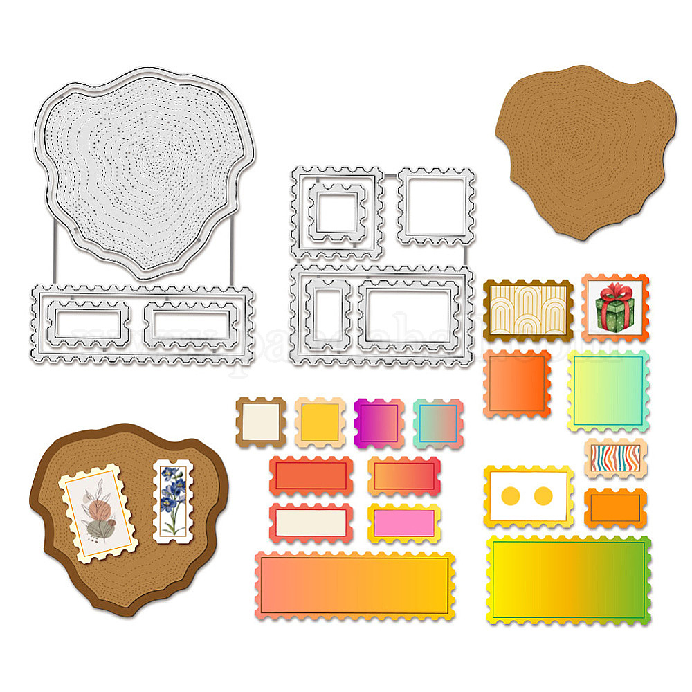 Wholesale BENECREAT 2pcs Stamp Borders Cutting Dies - Pandahall.com