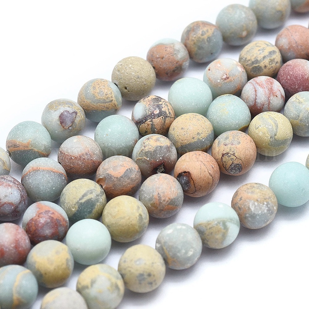 Wholesale Natural Aqua Terra Jasper Beads Strands - Pandahall.com