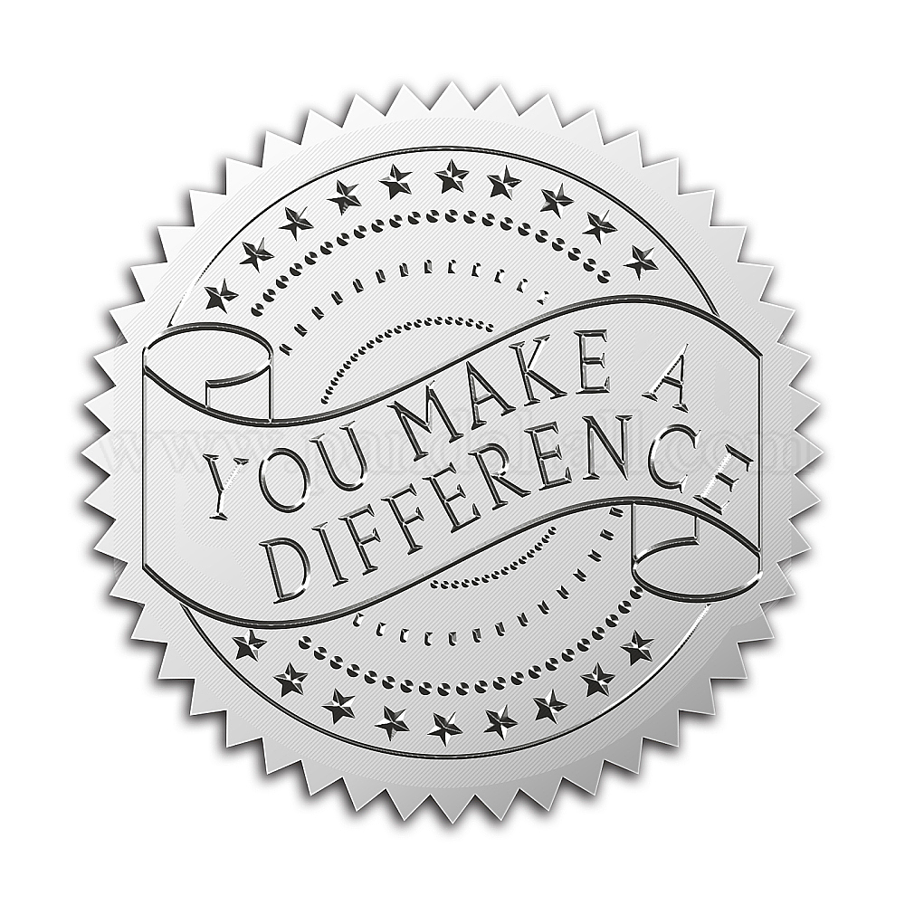 Wholesale CRASPIRE 2" Gold Foil Sticker You Make A Difference 100pcs ...