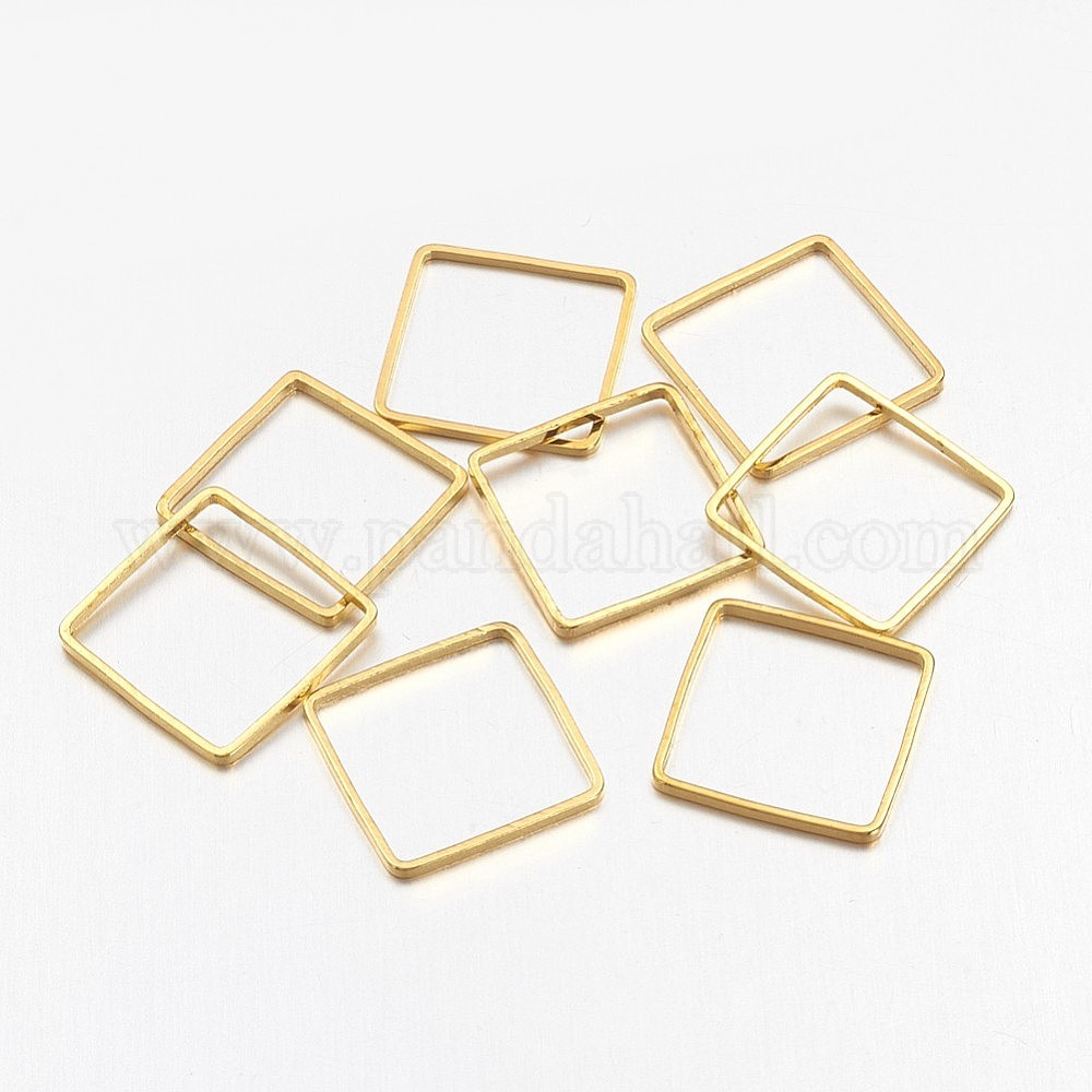 Wholesale Square Brass Linking Rings - Pandahall.com