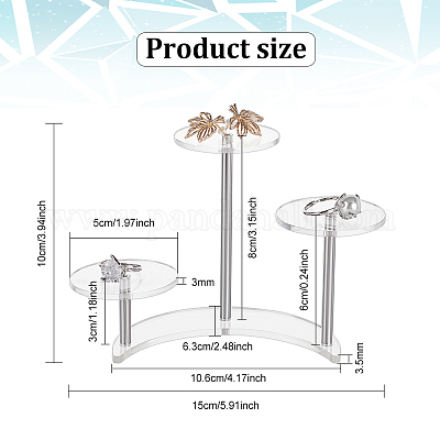 Wholesale FINGERINSPIRE 2 Set Round Acrylic Display Stand 3-Tier with ...