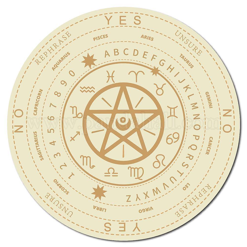 Wholesale CREATCABIN Pentagram Pendulum Board Wooden Witch Altar Board Carved Board Dowsing ...