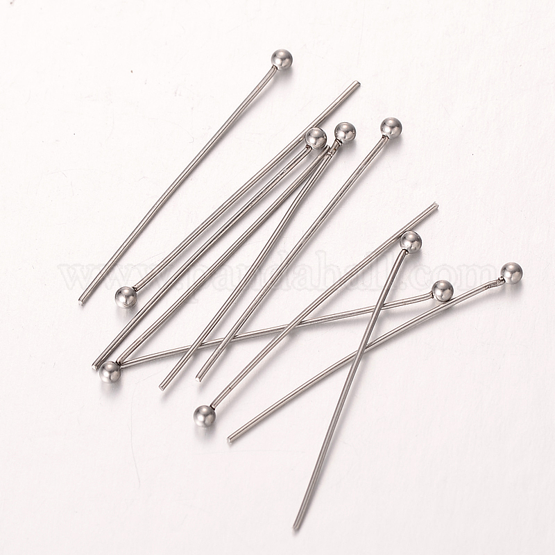 Wholesale Non-Tarnish 304 Stainless Steel Ball Head Pins - Pandahall.com