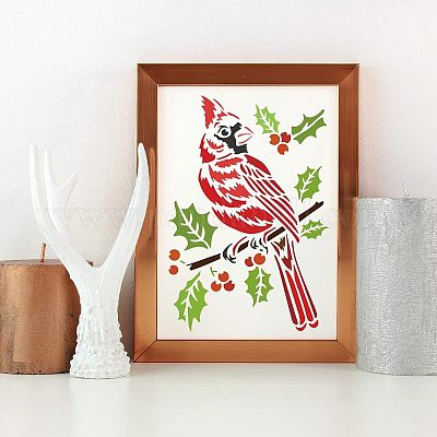 Wholesale FINGERINSPIRE Cardinal Bird Stencil 29.7x21cm Plastic ...