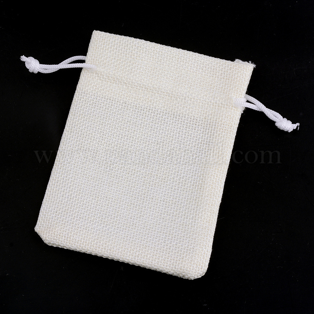 Wholesale Polyester Imitation Burlap Packing Pouches Drawstring Bags ...