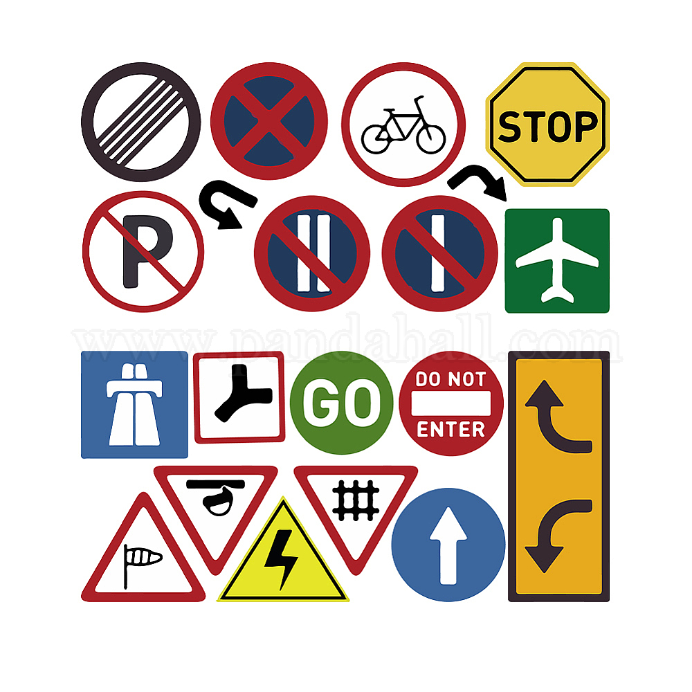 Wholesale SUPERDANT Road Sign Wall Decals 20PCS Street Traffic Sign ...
