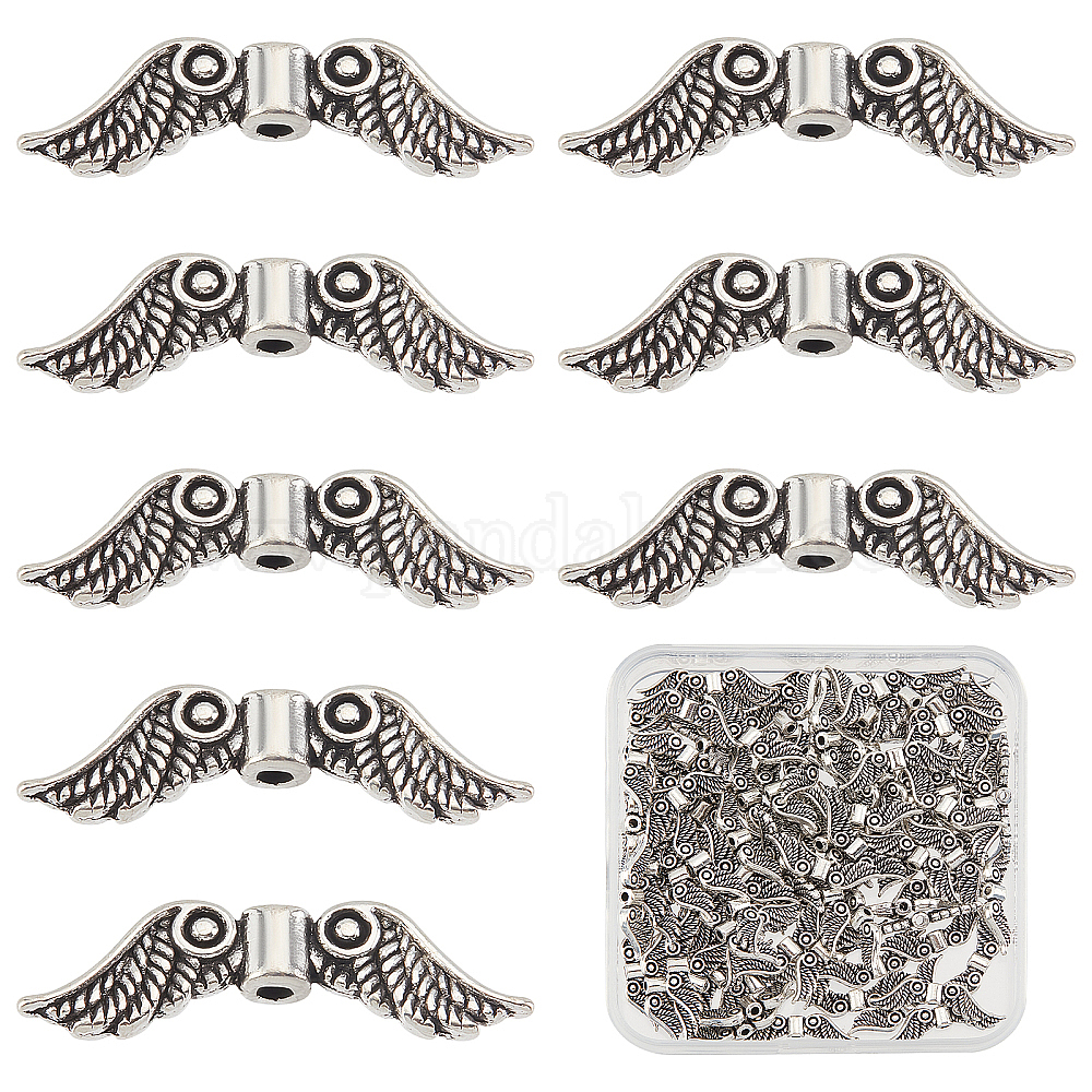 Wholesale SUNNYCLUE 1Box 100Pcs Christmas Charms Alloy Angel Wings ...