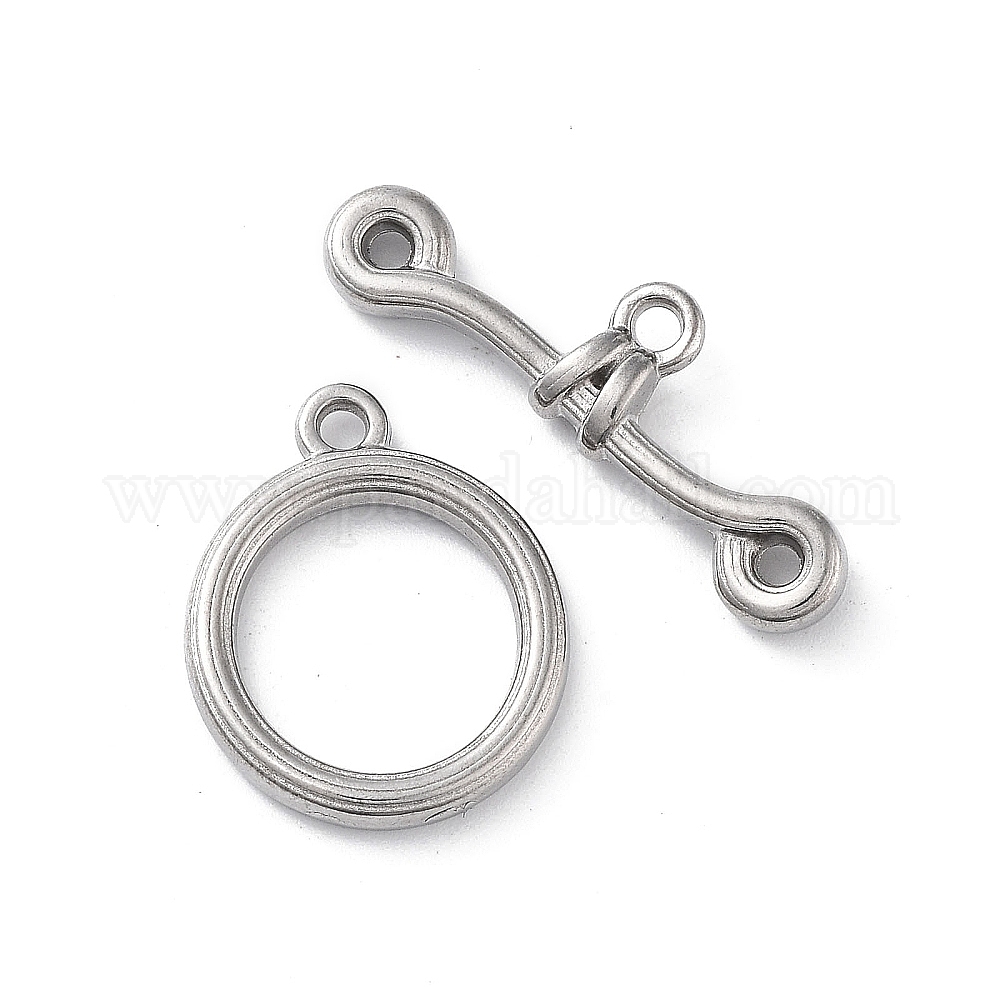 Wholesale 304 Stainless Steel Ring Toggle Clasps - Pandahall.com