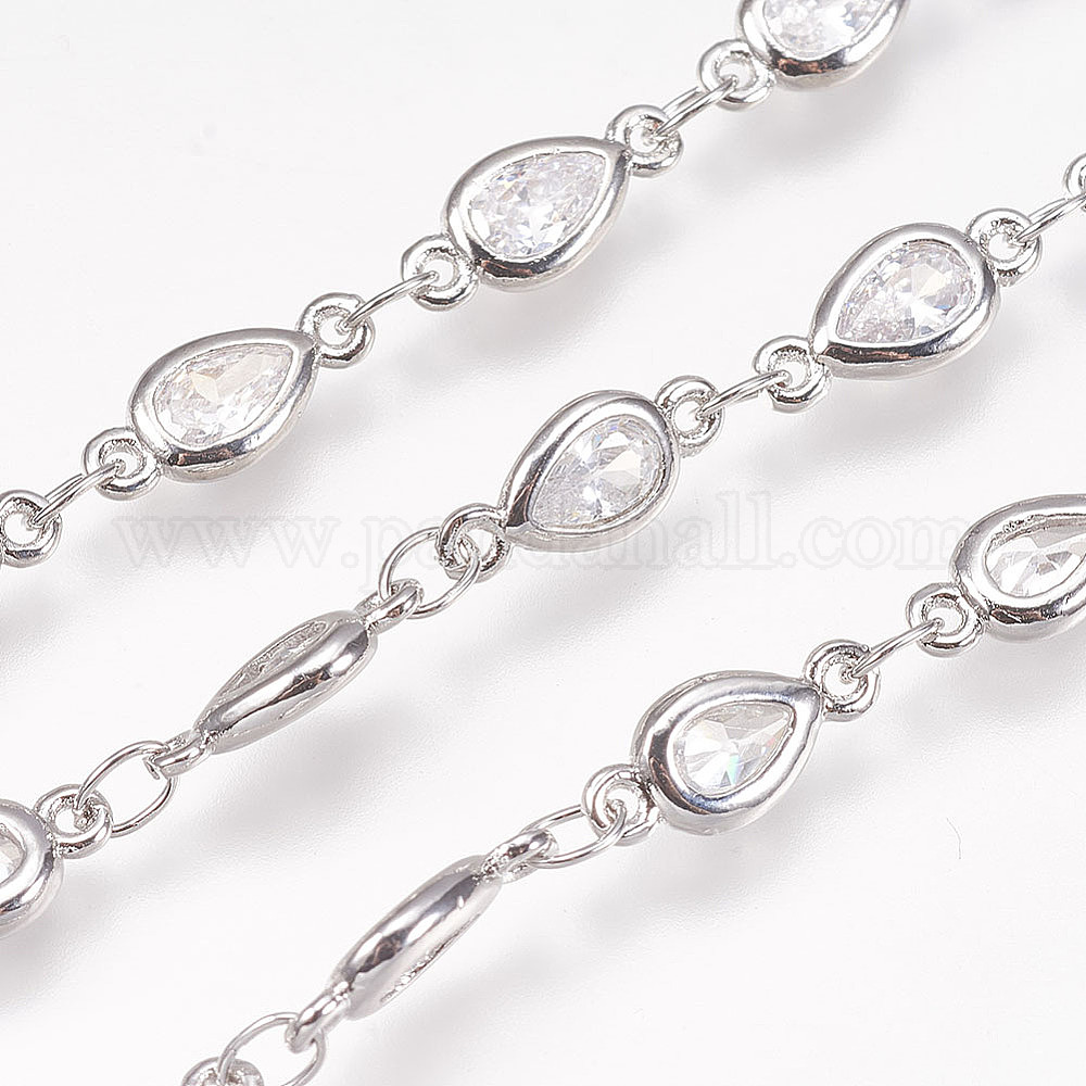 Wholesale Cubic Zirconia Handmade Beaded Chains - Pandahall.com