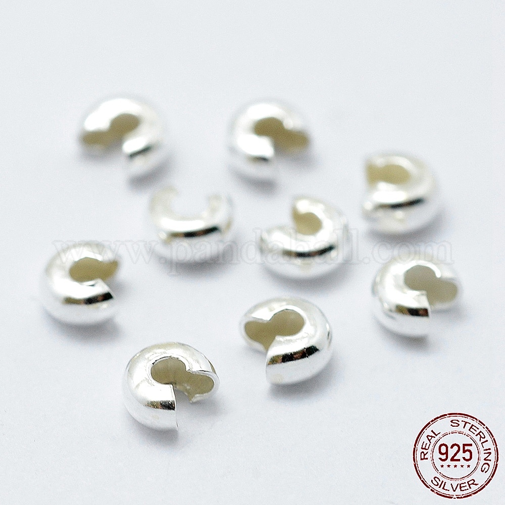 Wholesale 925 Sterling Silver Crimp Beads Cover - Pandahall.com