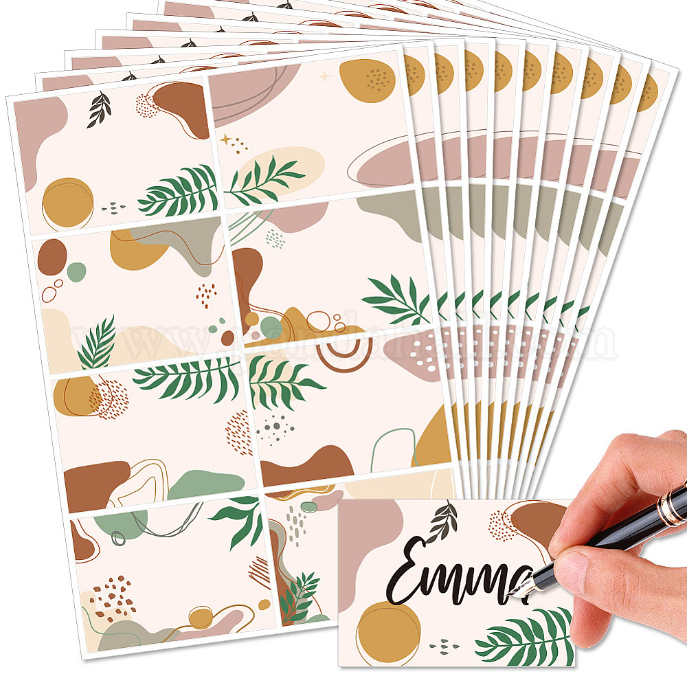 Wholesale OLYCRAFT 80Pcs/10 Sheets Boho Name Tags Stickers 3.3x2.4 Inch ...