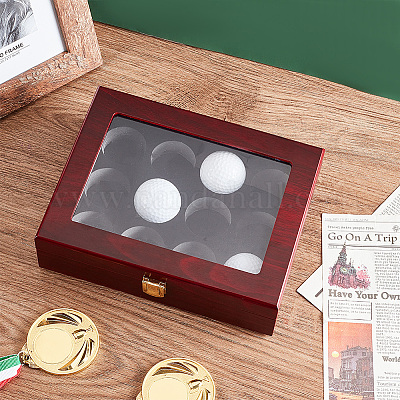 Wholesale OLYCRAFT Golf Ball Display Case 12-Hole Wooden Display Box ...