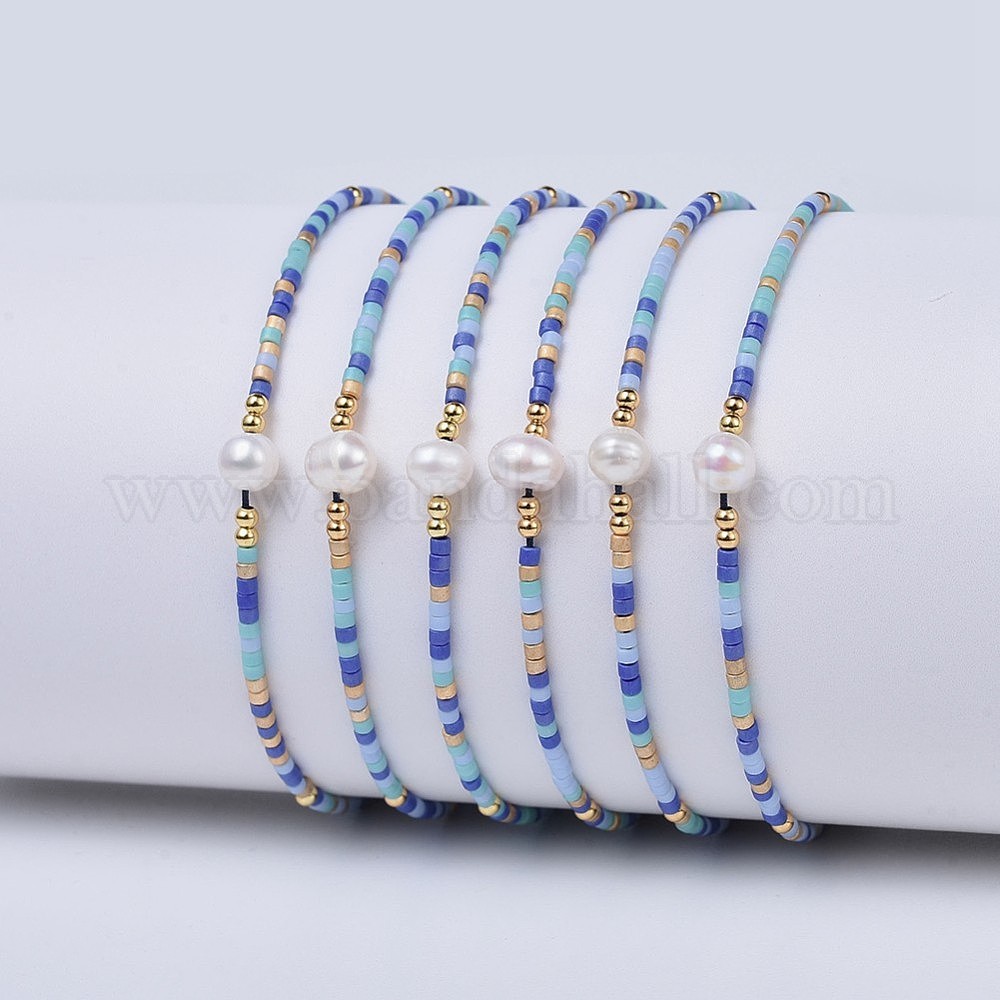Wholesale Adjustable Nylon Cord Braided Bead Bracelets - Pandahall.com