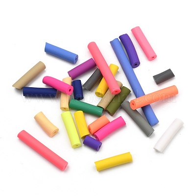 Wholesale Handmade Polymer Clay Tube Beads - Pandahall.com
