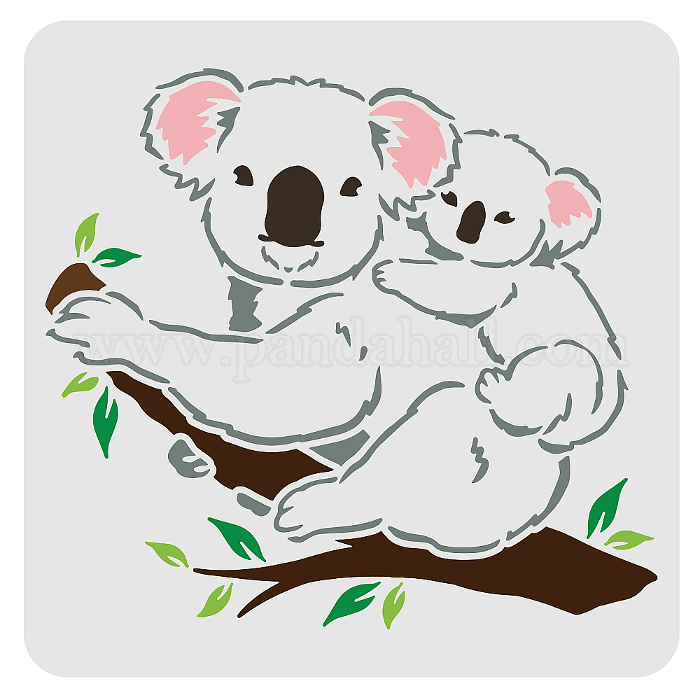 Wholesale FINGERINSPIRE Koala Bear Stencil 30x30cm Reusable Koalas on ...