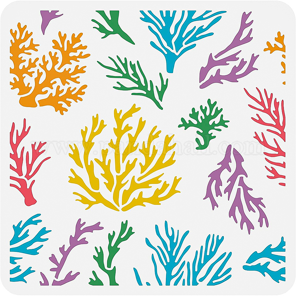 Wholesale BENECREAT Coral Stencil - Pandahall.com