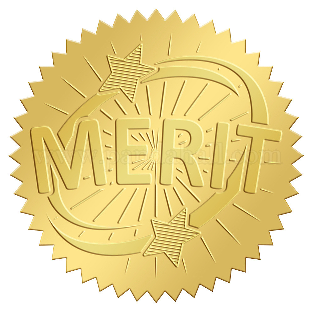 Shop CRASPIRE 2 Inch Gold Embossed Envelope Seals Stickers Merit 100pcs ...