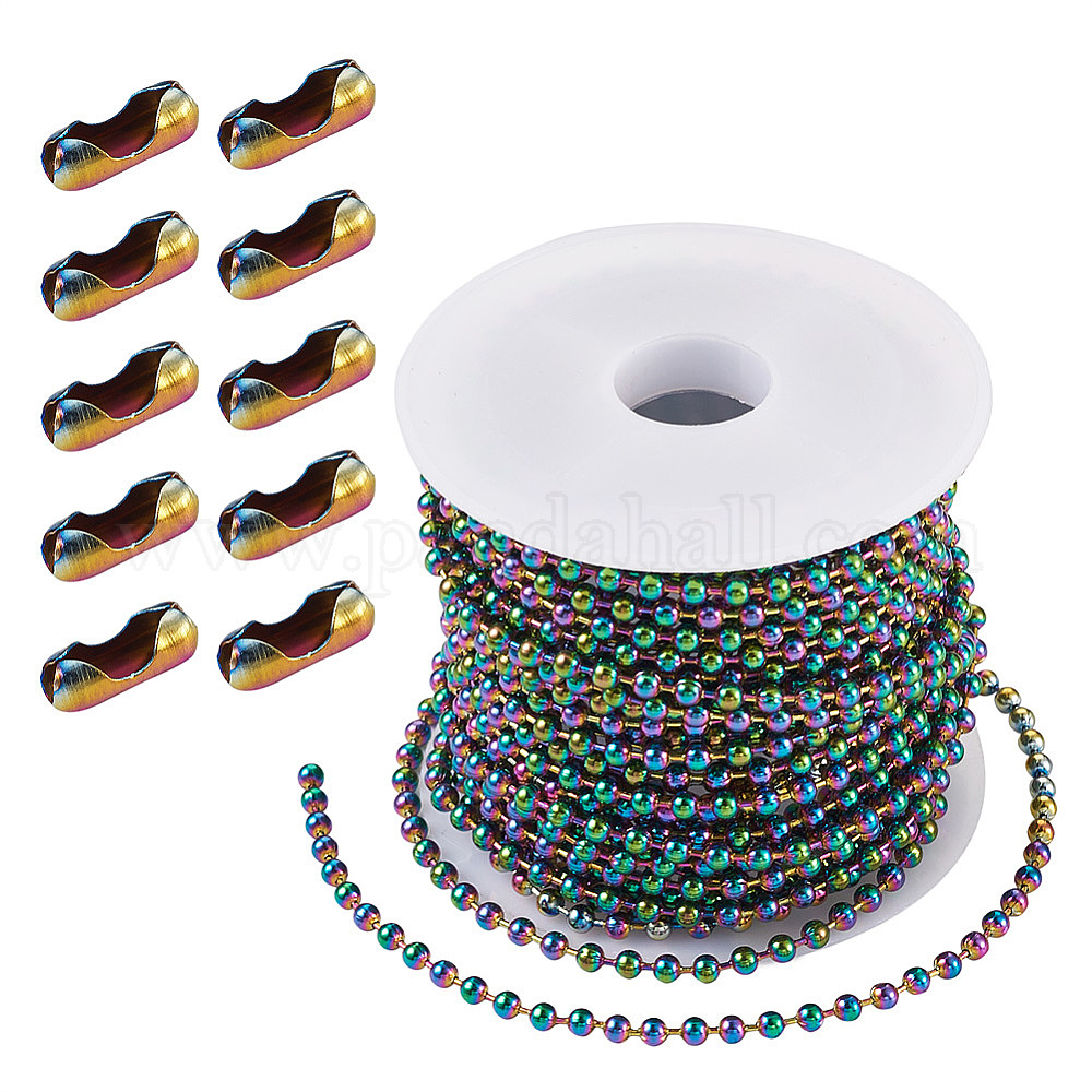 Wholesale Pandahall 5m Vacuum Plating 304 Stainless Steel Ball Chains ...