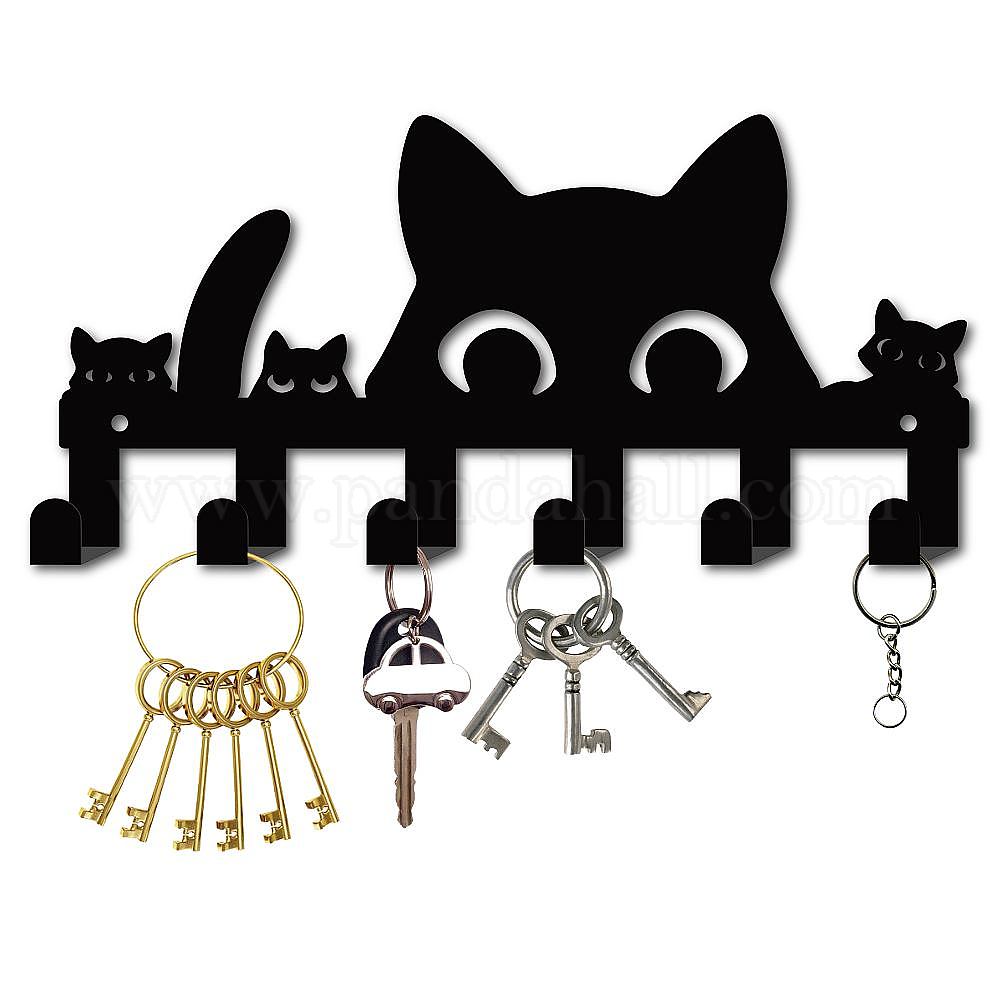 Wholesale CREATCABIN Black Cat Key Holder for Wall Mounted Key Hook ...