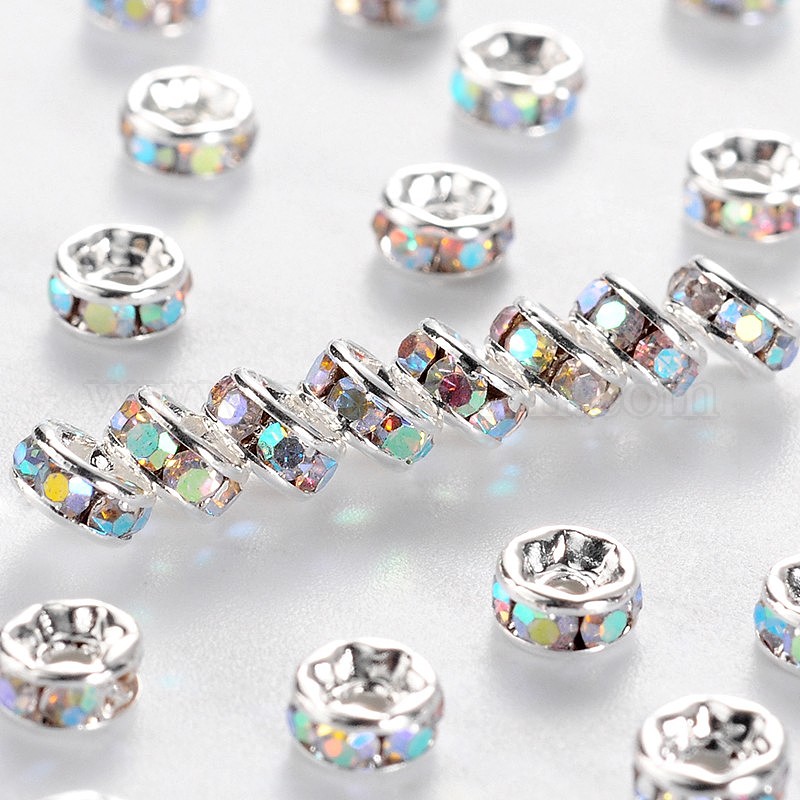 Wholesale Brass Grade A Rhinestone Spacer Beads - Pandahall.com
