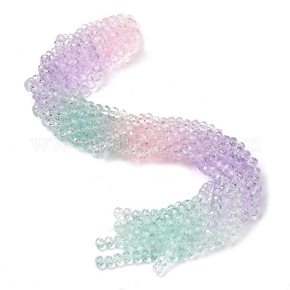 Wholesale Transparent Painted Glass Beads Strands - Pandahall.com