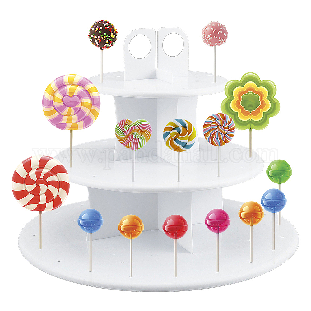 Wholesale AHANDMAKER 3-Tiers Cake Pop Stand - Pandahall.com