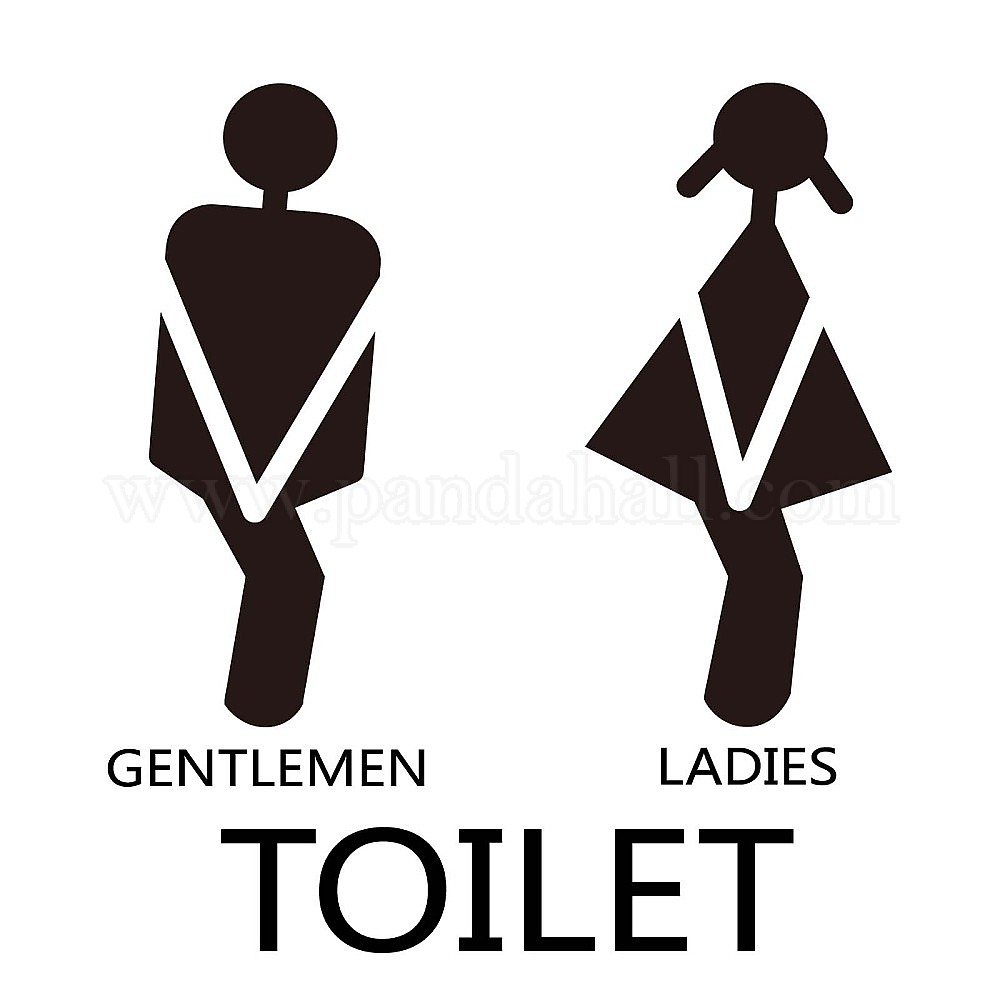 Wholesale Superdant Public Toilet Wall Decal Black With Prompt Vinyl Wall Stickers Removable