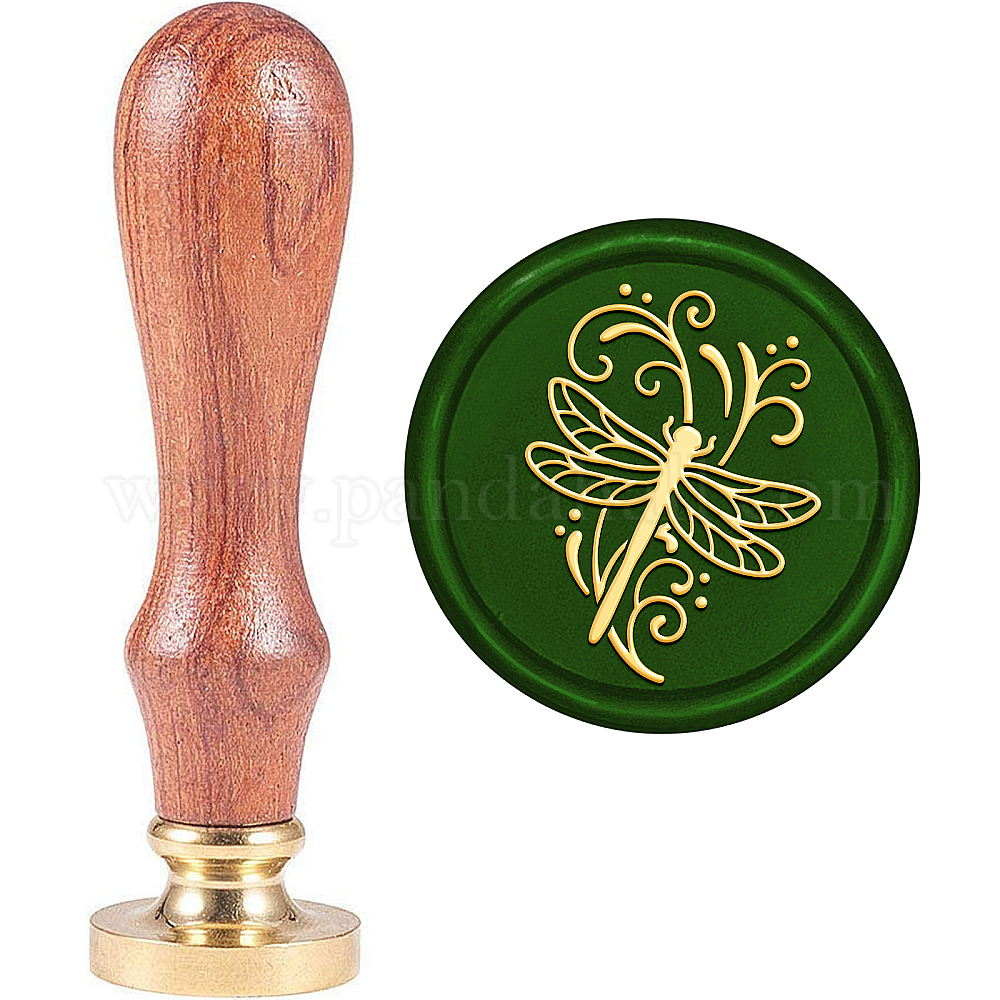 Wholesale MAYJOYDIY Dragonfly Wax Seal Stamp 30mm Vine Dragonfly ...