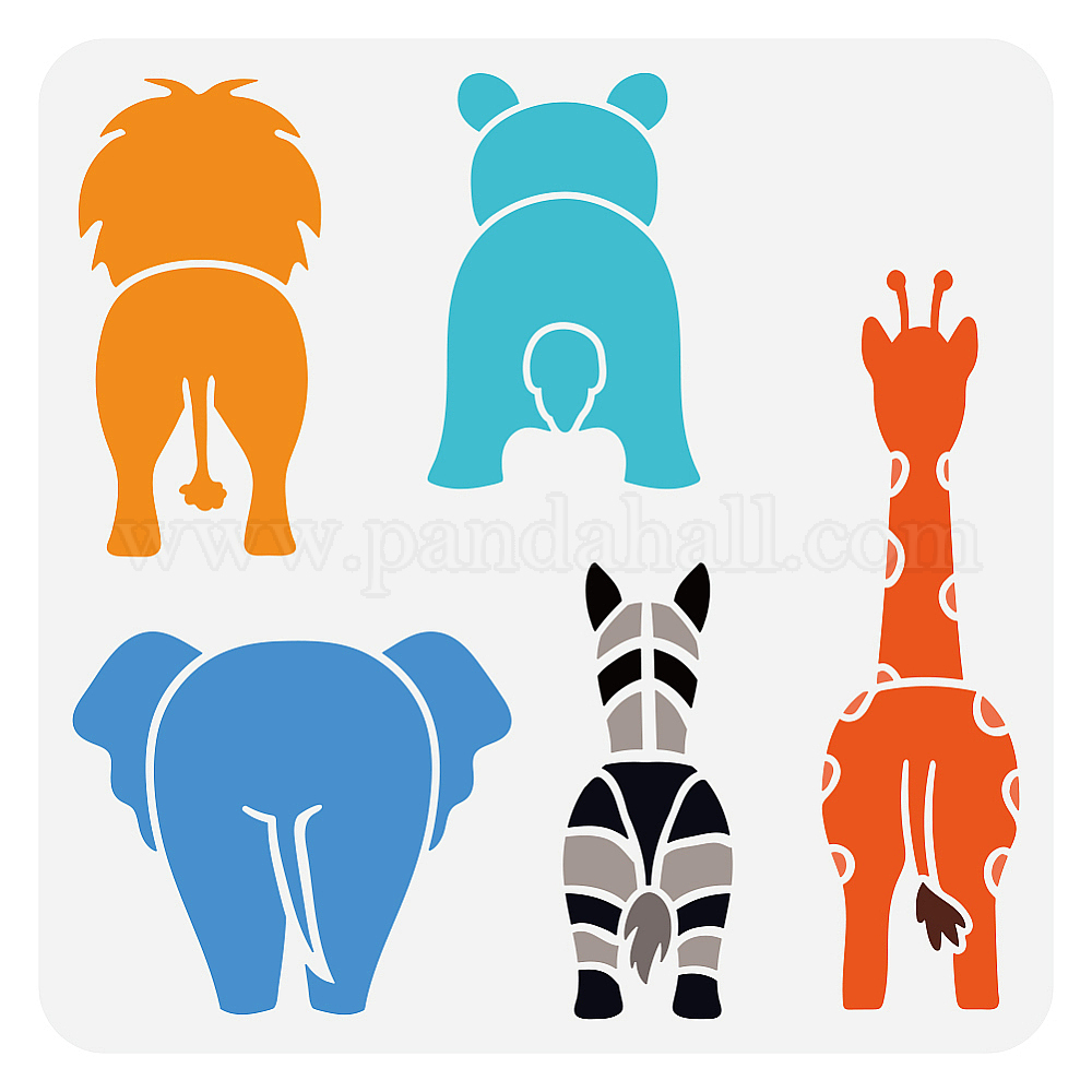 Wholesale FINGERINSPIRE Animal Back View Stencil for Painting 11.8x11.8 ...