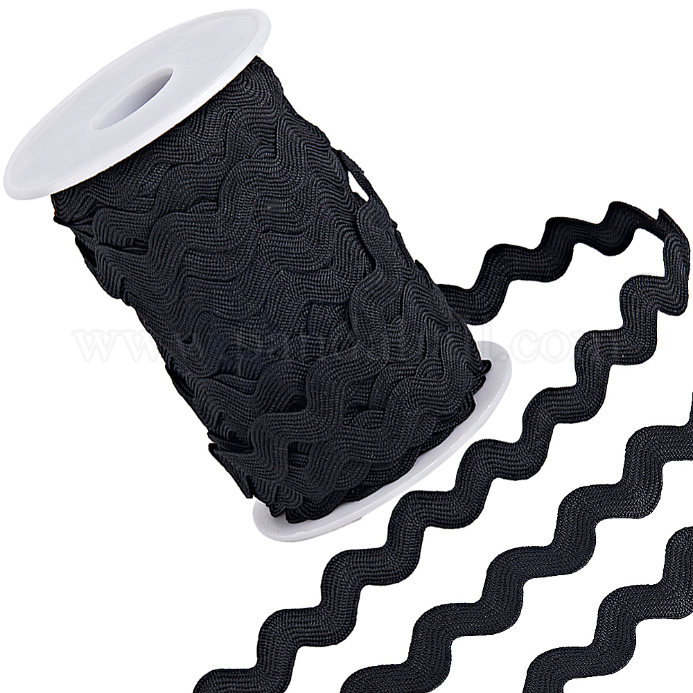 Wholesale GORGECRAFT 1 Roll 25 Yards RIC Rac Trim Ribbon Black Rick ...