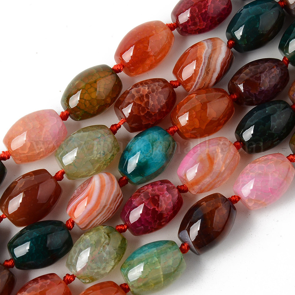 Wholesale Natural Multi-Color Agate Beads Strands - Pandahall.com