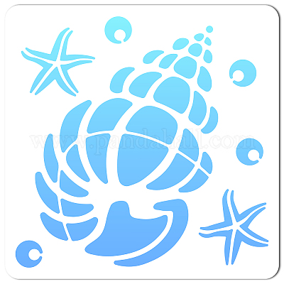 Wholesale GORGECRAFT Large Conch Stencils 12x12 Inch Reusable Conch ...