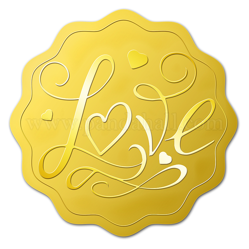 Wholesale Self Adhesive Gold Foil Embossed Stickers - Pandahall.com