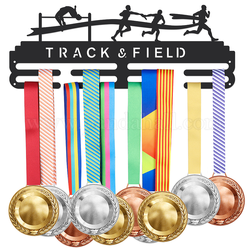 Wholesale SUPERDANT Track & Field Medal Holder Sports Medals Display Black Iron Wall Mounted ...