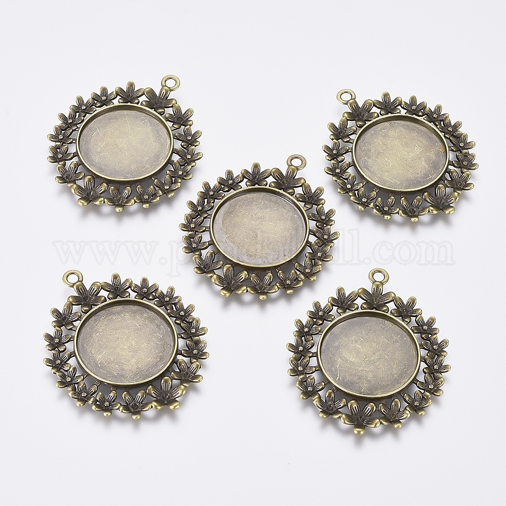 Wholesale Alloy Rhinestone Pendant Cabochon Settings - Pandahall.com