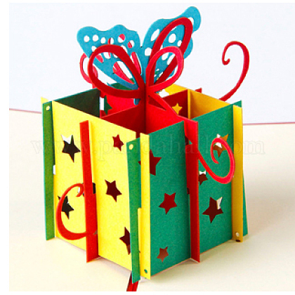 Wholesale 3D Pop Up Gift Box Greeting Cards Happy Birthday Gifts ...