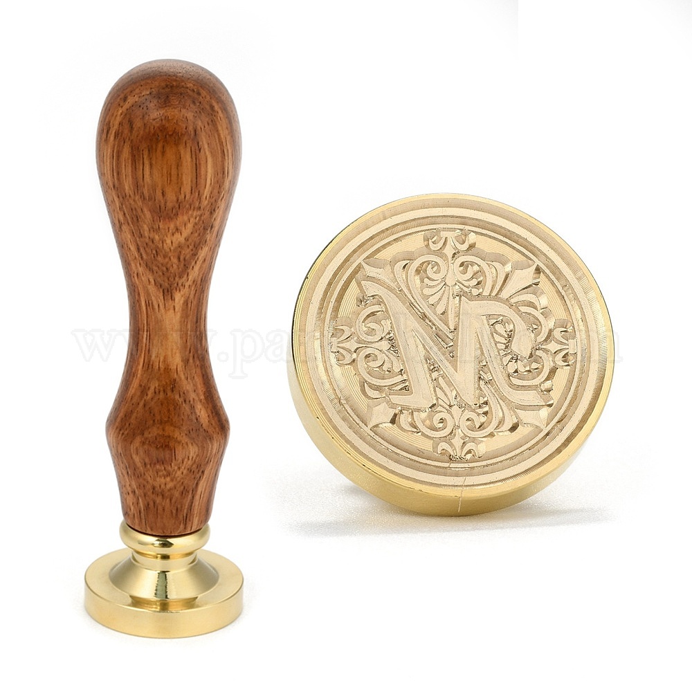 Sello de latón con iniciales retro cera al por mayor para bisuterías ...