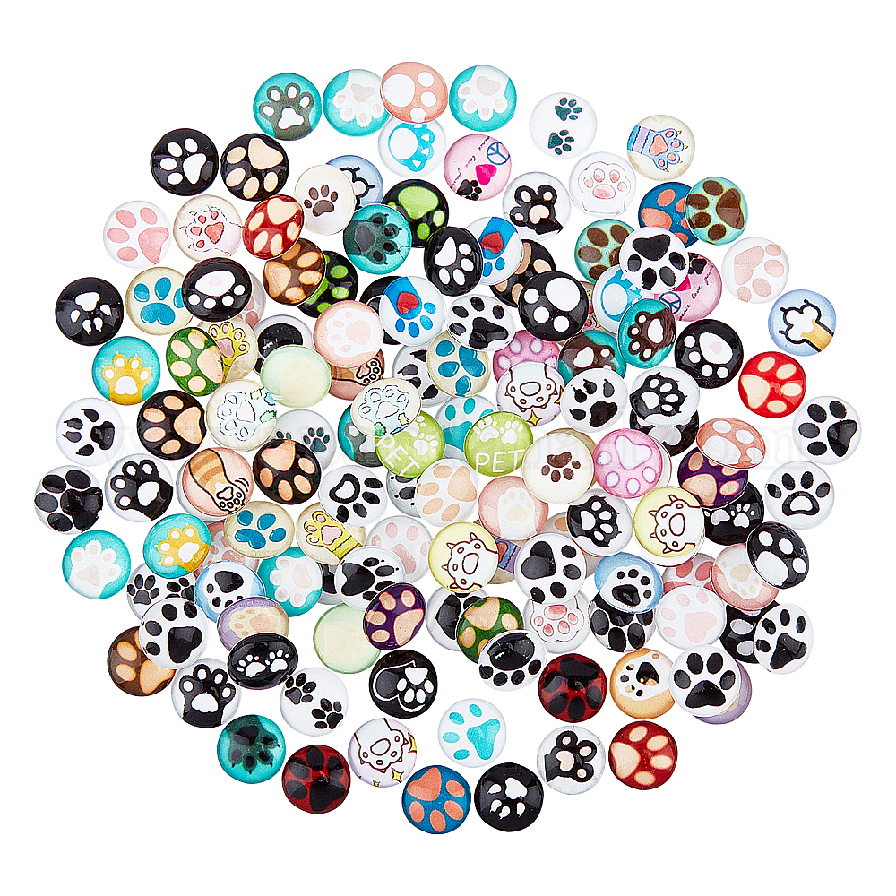 Wholesale PH PandaHall 140pcs 70 Style Self-Adhesive Glass Cabochons ...