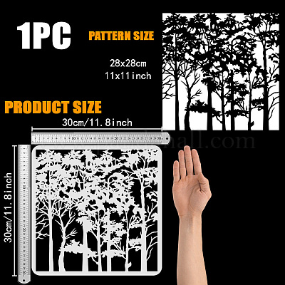 Wholesale FINGERINSPIRE Tree Canopy Painting Large Stencil 11.8x11.8 ...