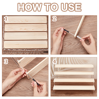 Wholesale 4-Tier Acrylic Action Figure Display Risers - Pandahall.com