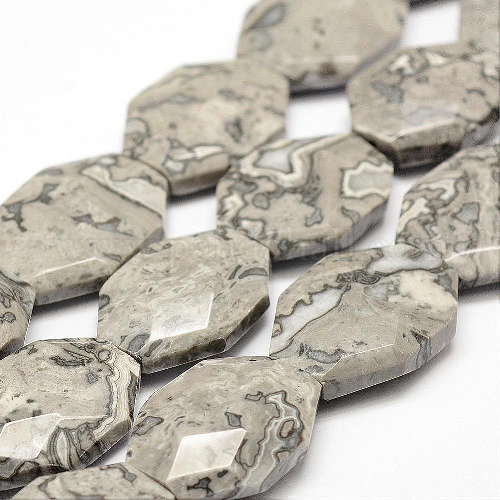 Wholesale Natural Map Stone/Picasso Stone/Picasso Jasper Beads Strands ...