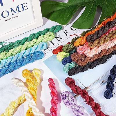 Wholesale PandaHall 28 Color 1mm Chinese Knotting Cord Braided Nylon ...